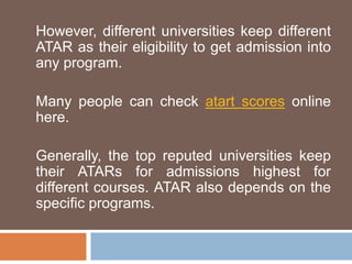 Atar Score | PPT