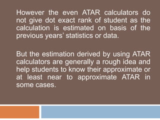 Atar Score | PPT