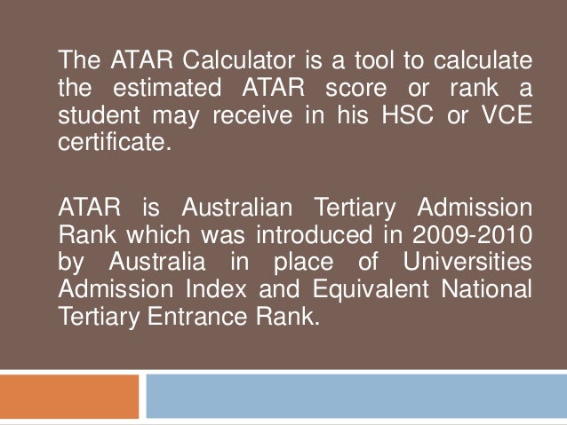 Atar Score