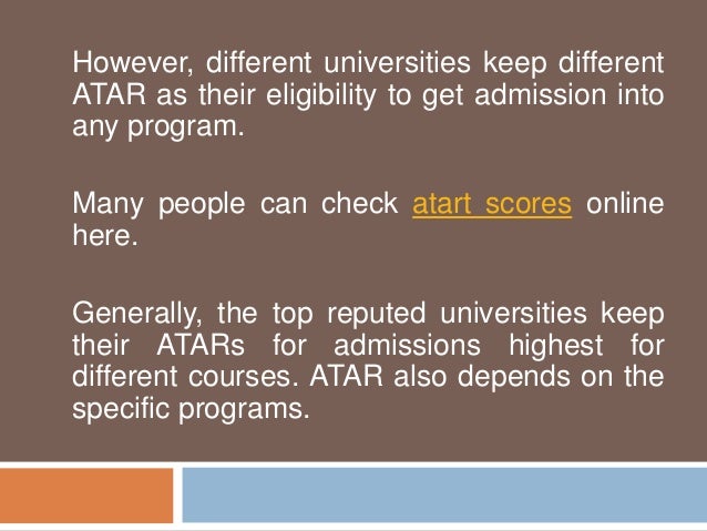 Atar Score