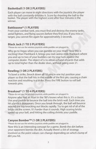 Manual - Atari Flashback 4 | PDF