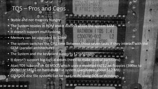 Atari ST - History of The OS | PPTX