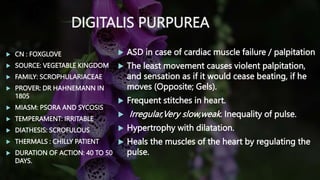 THERAPEUTICS OF CARDIAC DISEASES.BHMS.MATERIA MEDICA.HOMOEOPATHY | PPTX