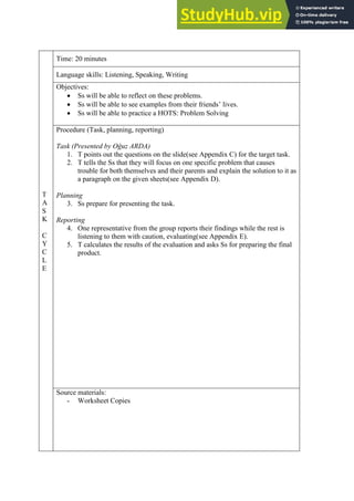 A Task-Based Lesson Plan For Generation Differences | PDF