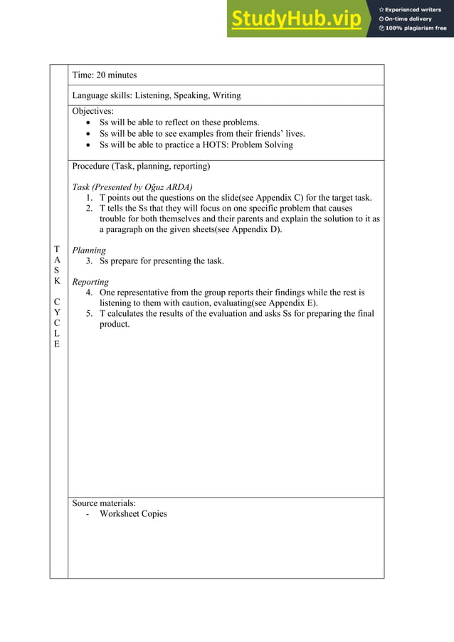 A Task-Based Lesson Plan For Generation Differences | PDF