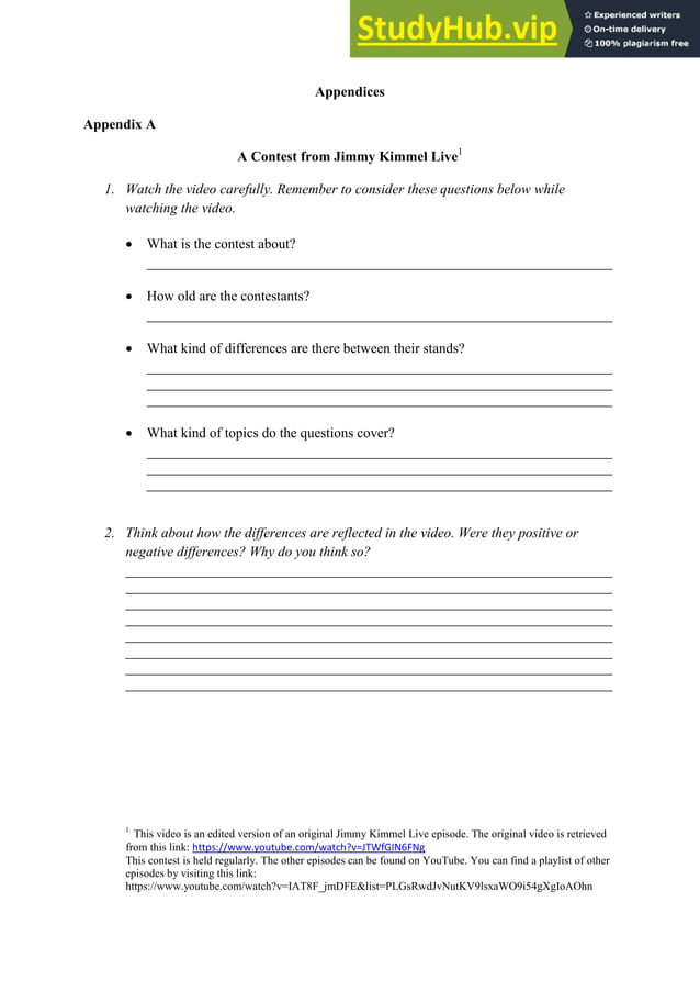 A Task-Based Lesson Plan For Generation Differences | PDF