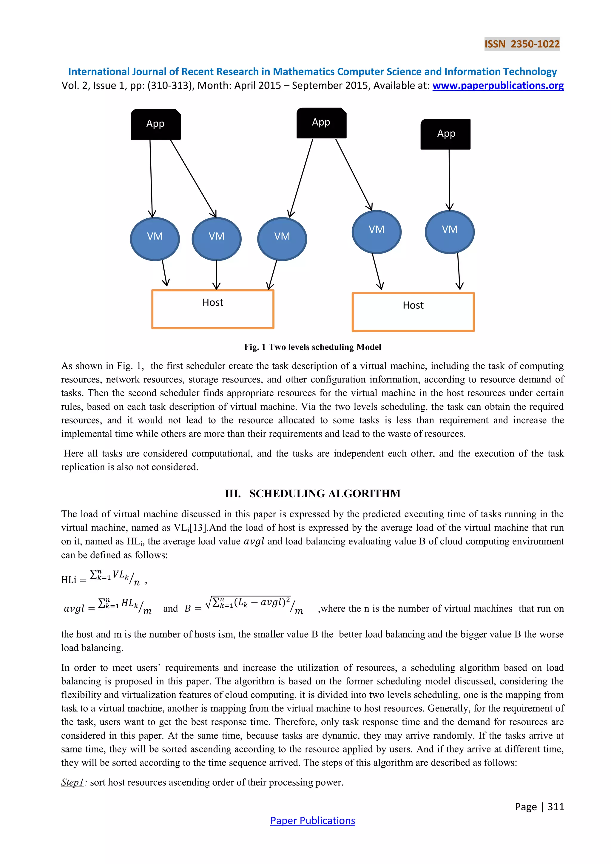 A Task Scheduling Algorithm In Cloud Computing Pdf Free Download