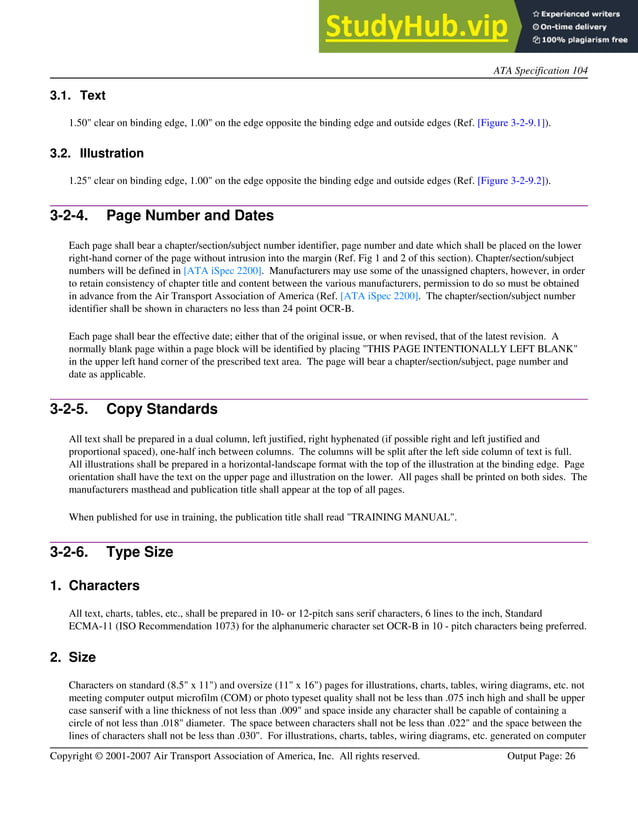 ATA Specification 104 Guidelines For Aircraft Maintenance Training ...