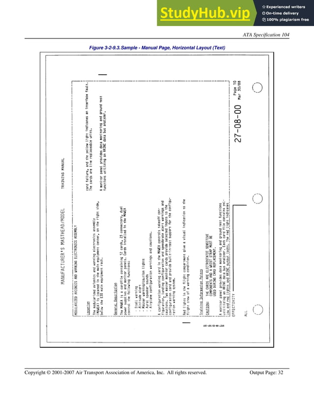 ATA Specification 104 Guidelines For Aircraft Maintenance Training ...
