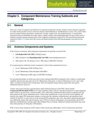 ATA Specification 104 Guidelines For Aircraft Maintenance Training | PDF