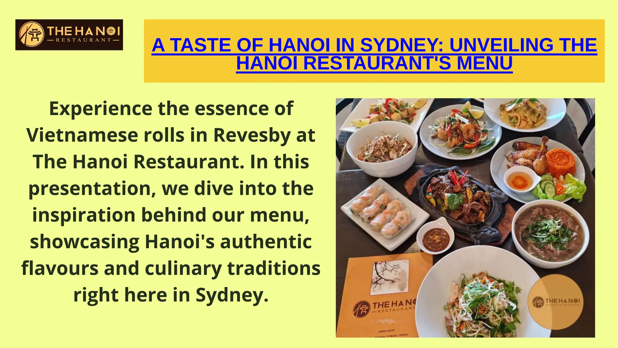 A Taste of Hanoi in Sydney Unveiling The Hanoi Restaurant's Menu.pptx