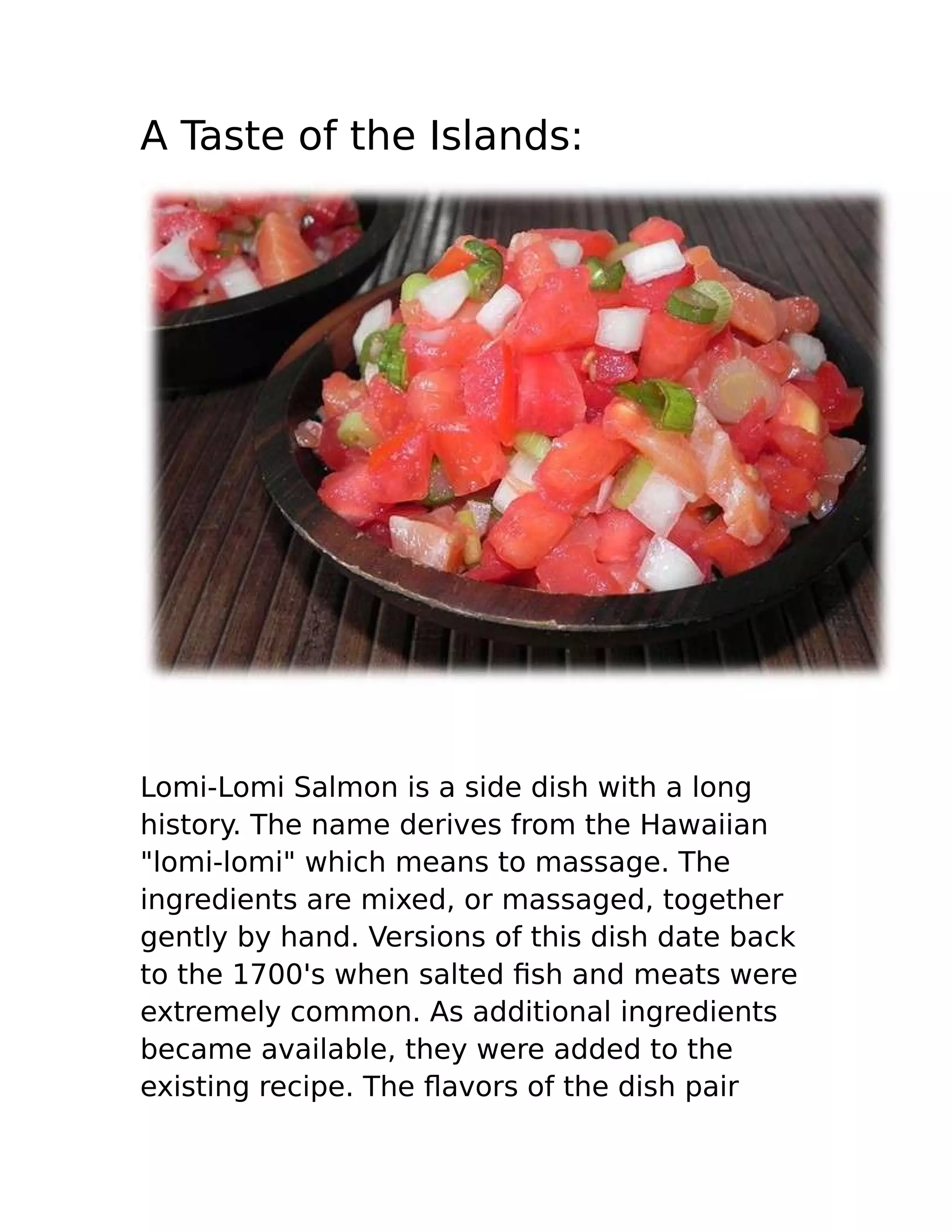 A taste of the islands | PDF