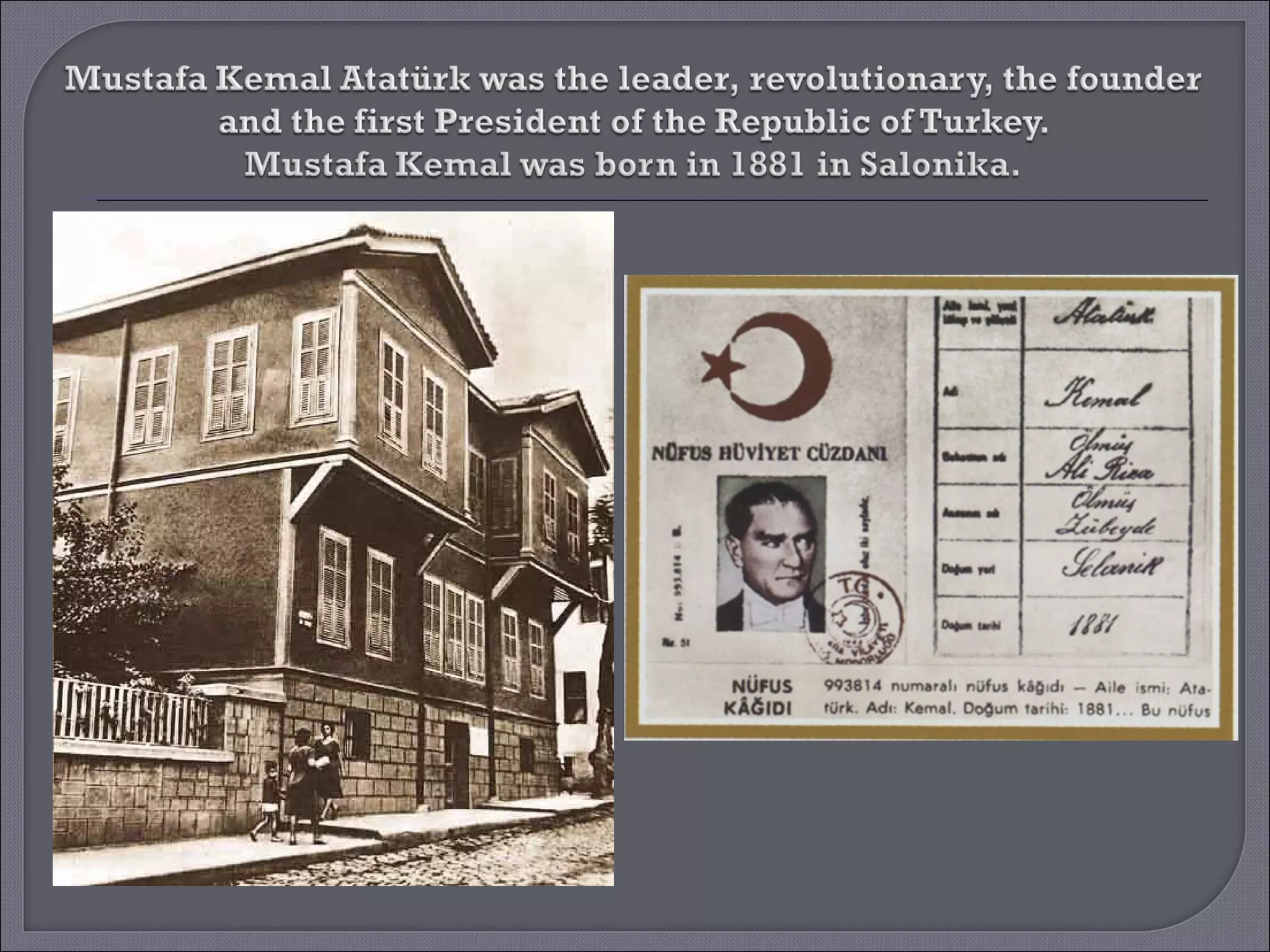 Ataturk's life and the 6 principles of Ataturk | PPT