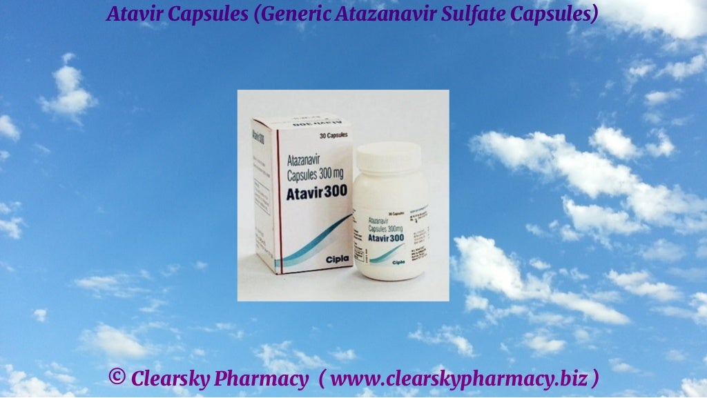 Atavir Capsules (Generic Atazanavir Sulfate Capsules) | PPT