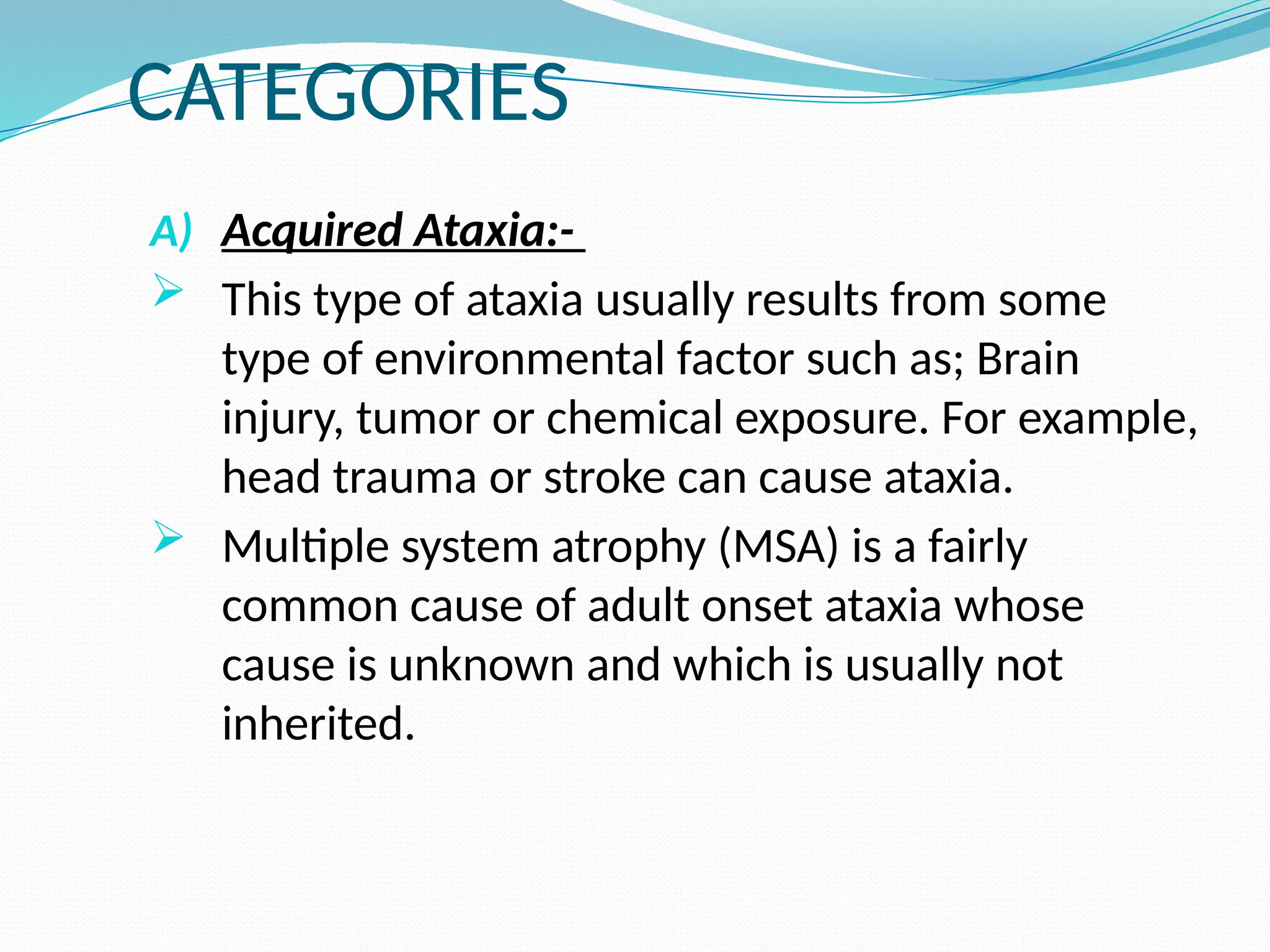 Ataxia definition, types, clinical features, friedreich's ataxia ...