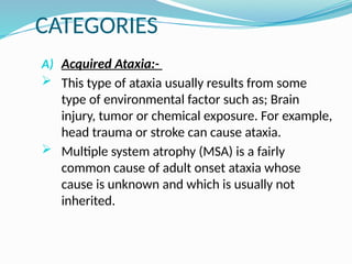 Ataxia definition, types, clinical features, friedreich's ataxia ...