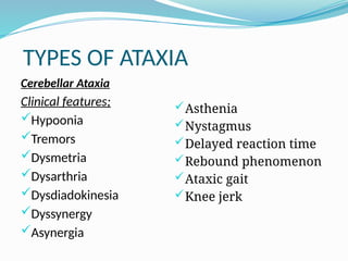 Ataxia definition, types, clinical features, friedreich's ataxia ...