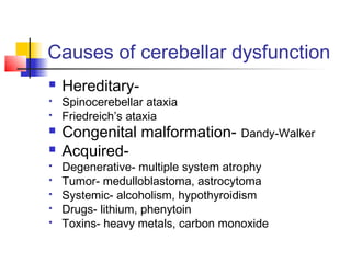 Ataxia & cerebellar disorders | PPT
