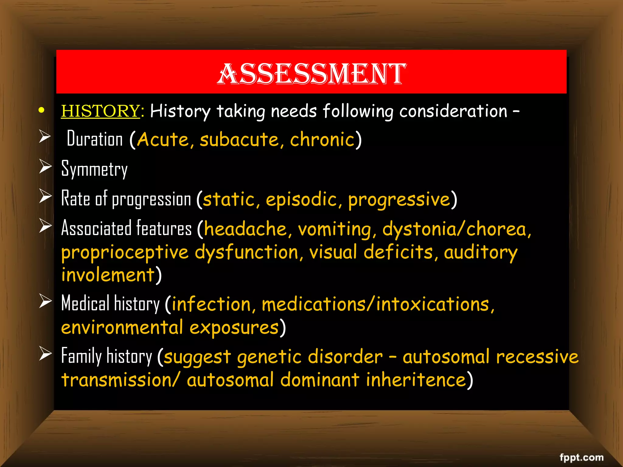 Ataxia diagnosis and assessment | PPT