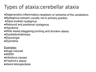Ataxia in child treatment and classification | PPTX
