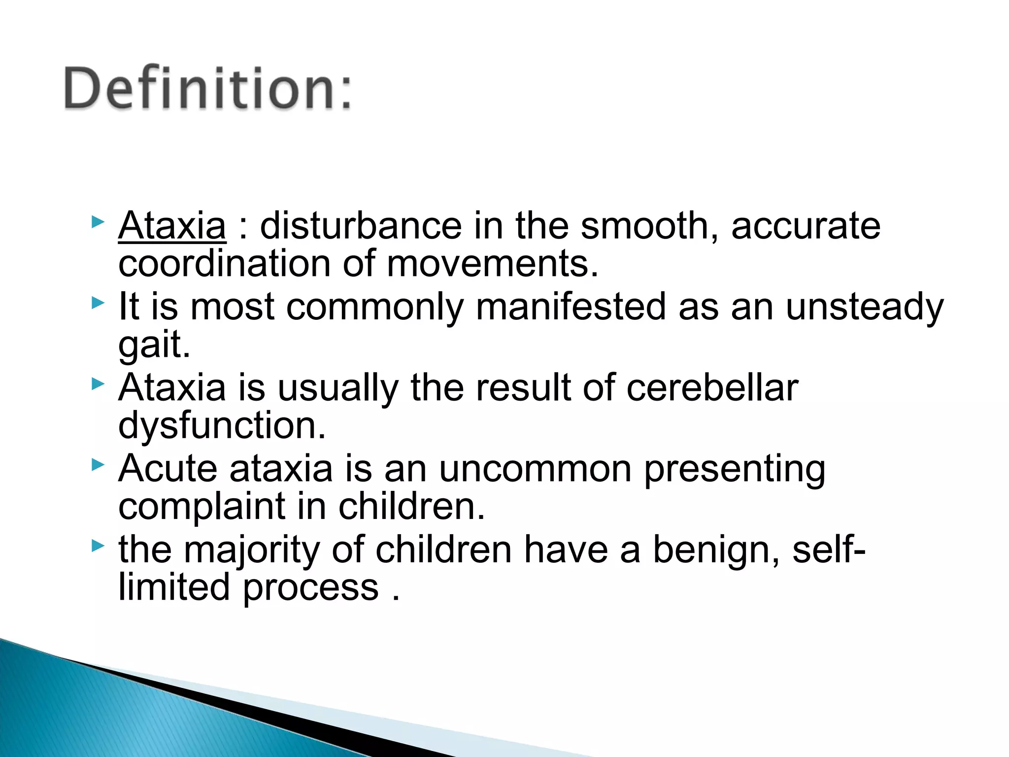Ataxia in children | PPT