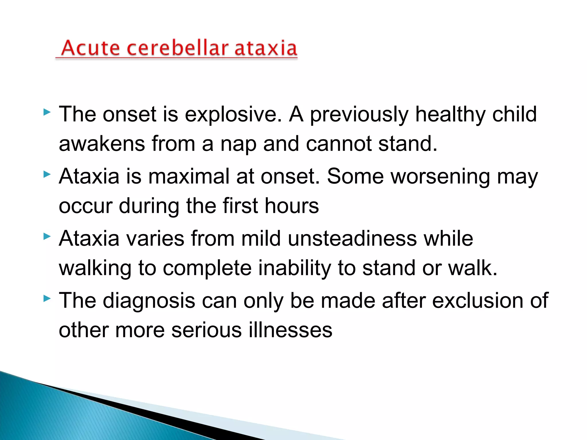 Ataxia in children | PPT