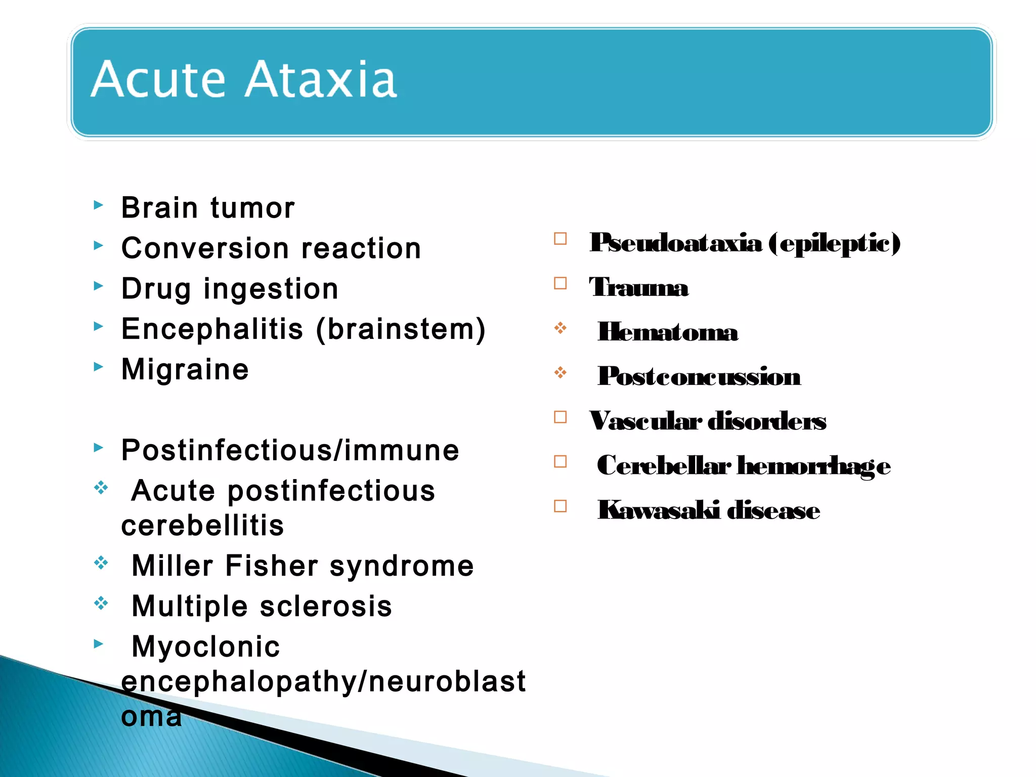 Ataxia in children | PPT