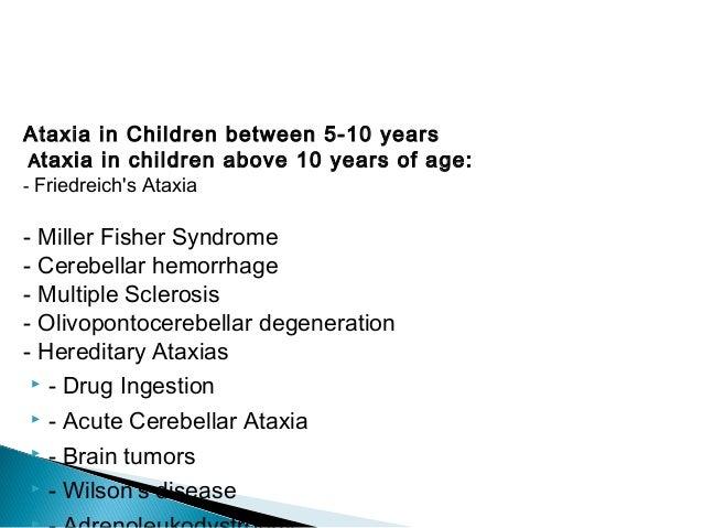 Ataxia In Children – Ataxia in children: early recognition and clinical ...