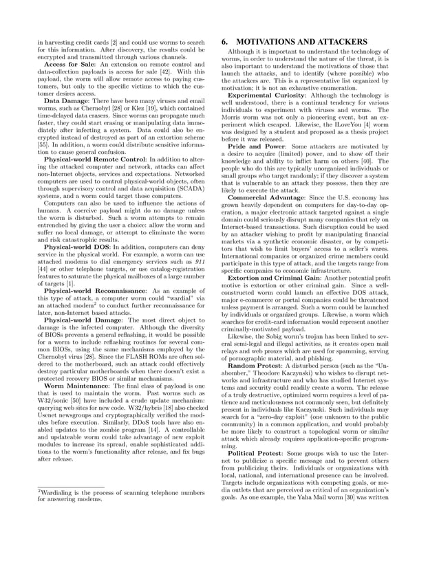 A taxonomy of computer worms | PDF