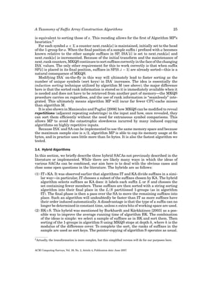 A taxonomy of suffix array construction algorithms | PDF