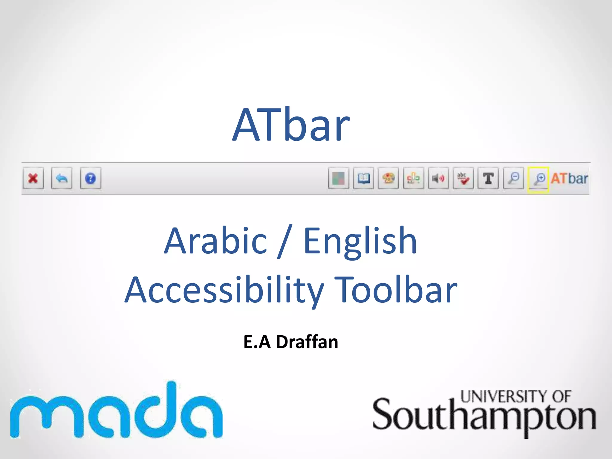 ATbar - Accessibility Toolbar | PPTX