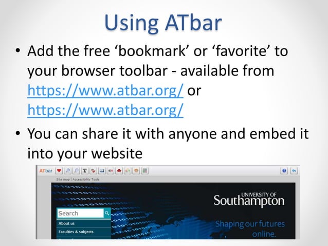 ATbar - Accessibility Toolbar | PPTX