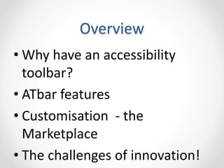 ATbar - Accessibility Toolbar | PPTX