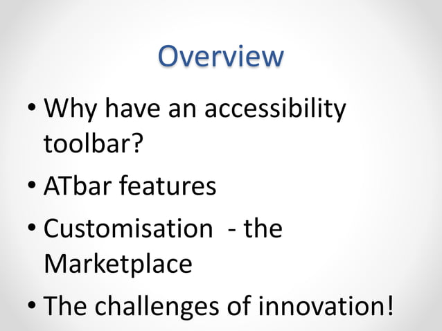 ATbar - Accessibility Toolbar | PPT