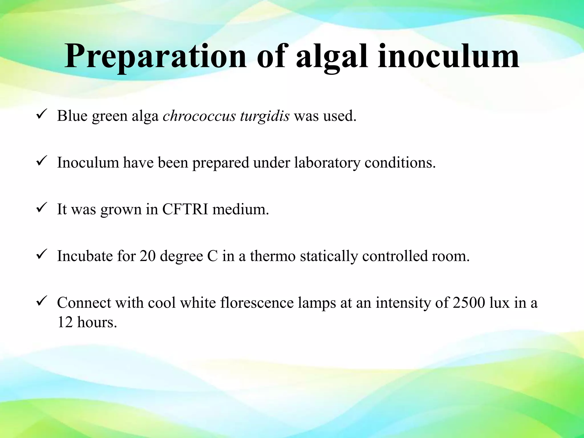 algal cultivation | PPTX