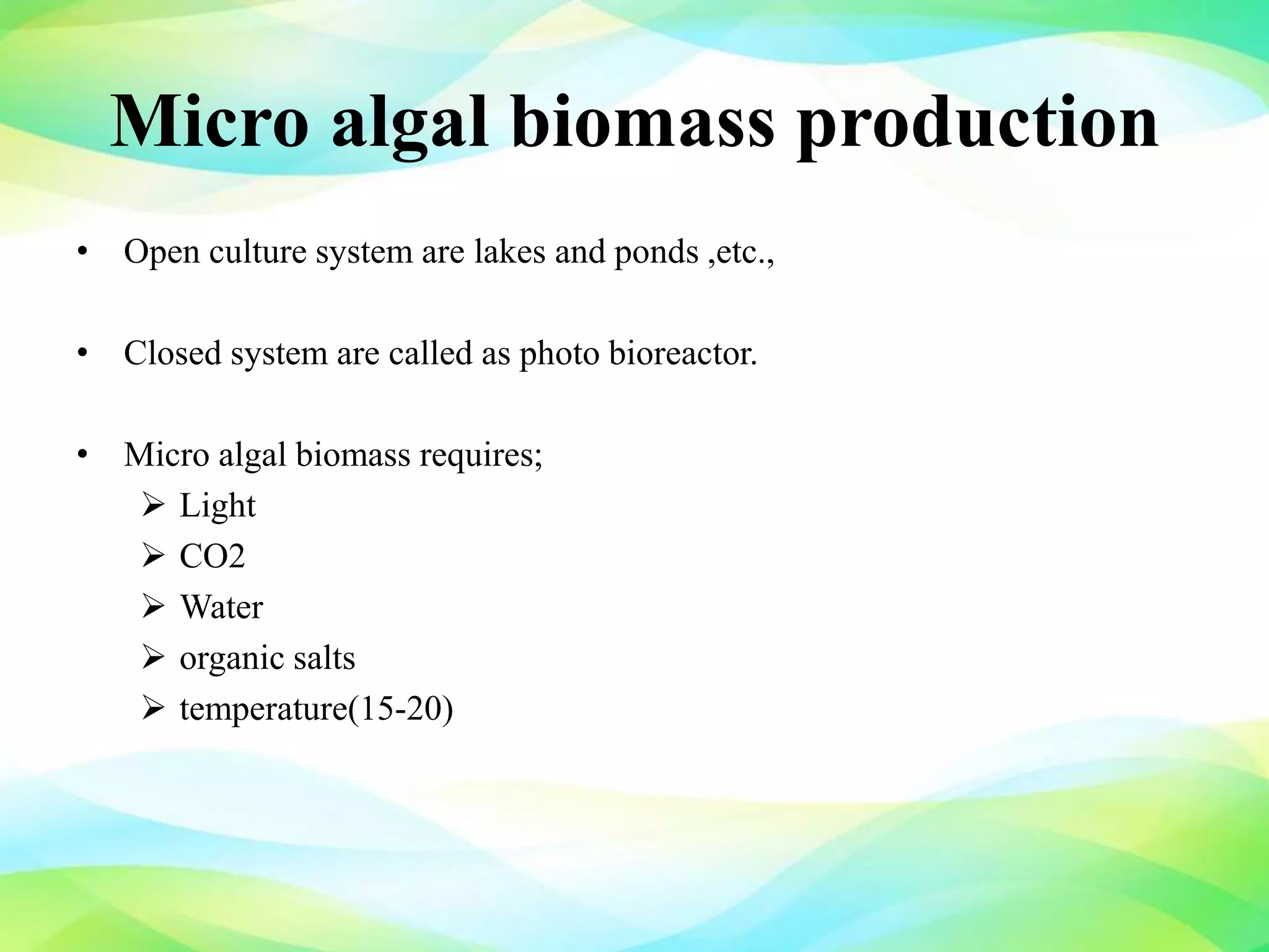 algal cultivation | PPTX