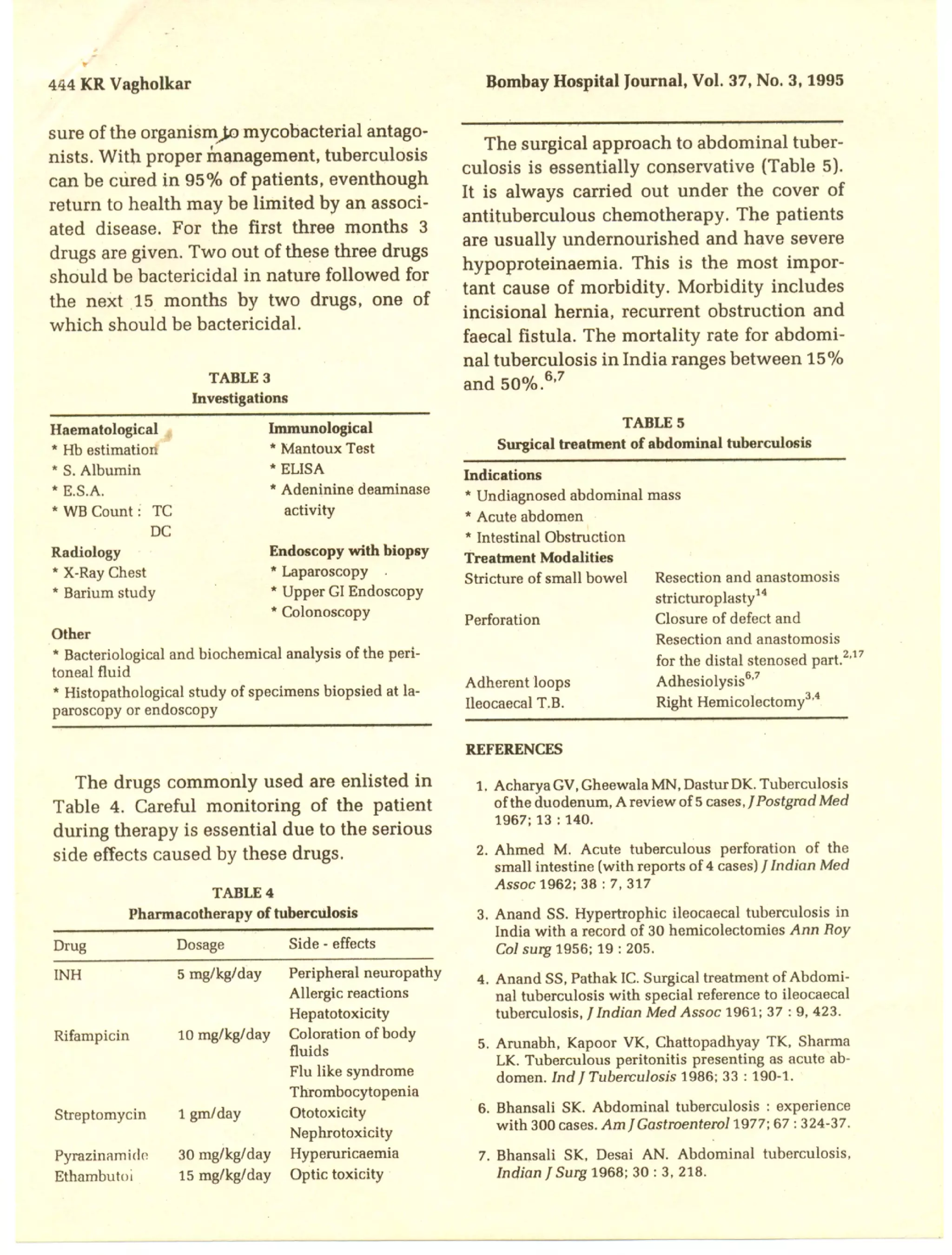 Abdominal Tuberculosis | PDF