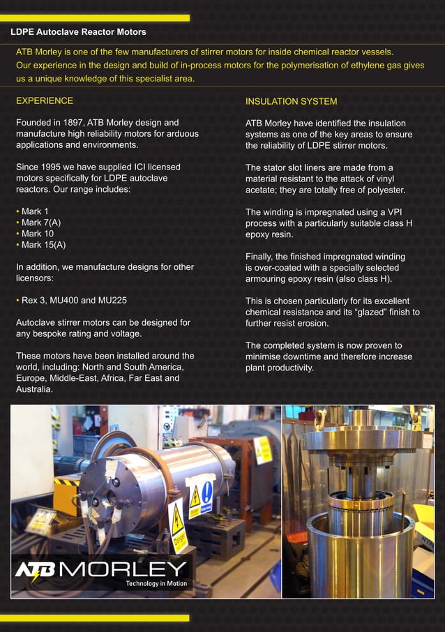 ATB Morley - LDPE Autoclave Reactor Motors | PDF | Chemistry | Science