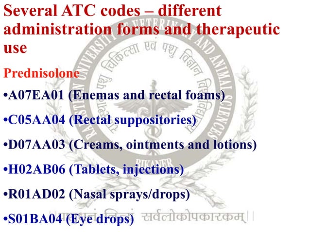 Anatomical Therapeutic Chemical Classification System and Defined Daily ...