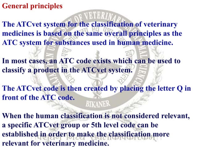 Anatomical Therapeutic Chemical Classification System and Defined Daily ...