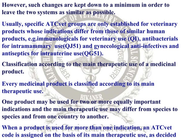 Anatomical Therapeutic Chemical Classification System and Defined Daily ...