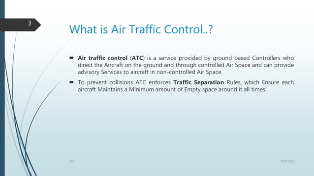 Atc air traffic control | PPTX