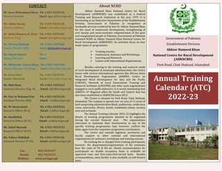 Annual Training Calendar 2022-23 | PDF