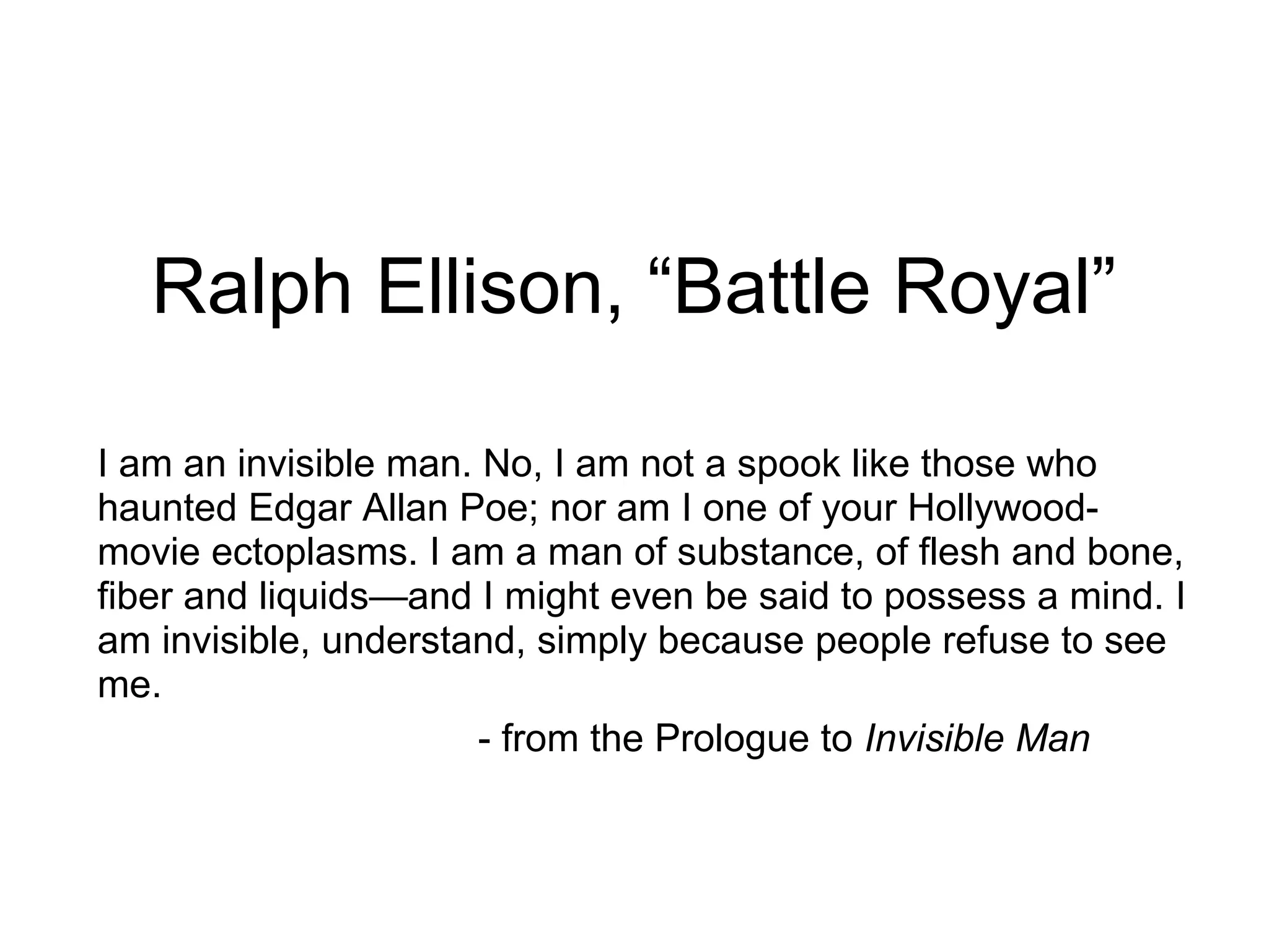 Atc english 1102 ppt ralph ellison | PPT