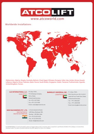 ATCO LIFT Catalogue | PDF