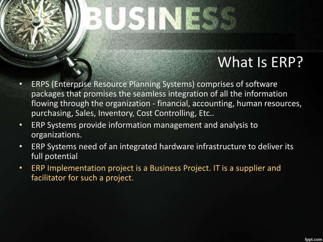 Introduction to ERP | PPTX | Business Accounting & Finance | Business