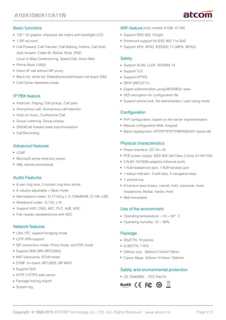 Atcom a11 IP PHONE | PDF