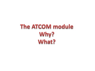 Atcom booklet & reflective practice | PPTX