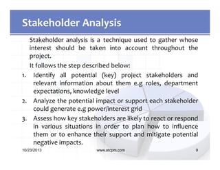 Project Stakeholder Management [read-only] [compatibility mode] | PDF