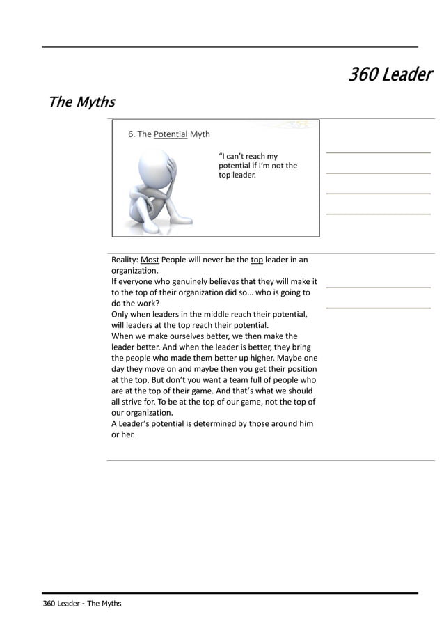 360 leader the myths session handout | PDF
